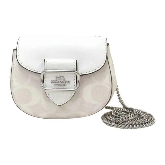 Coach | Bags | Coach Morgan Signature Monogram Leather Saddle Bag ...